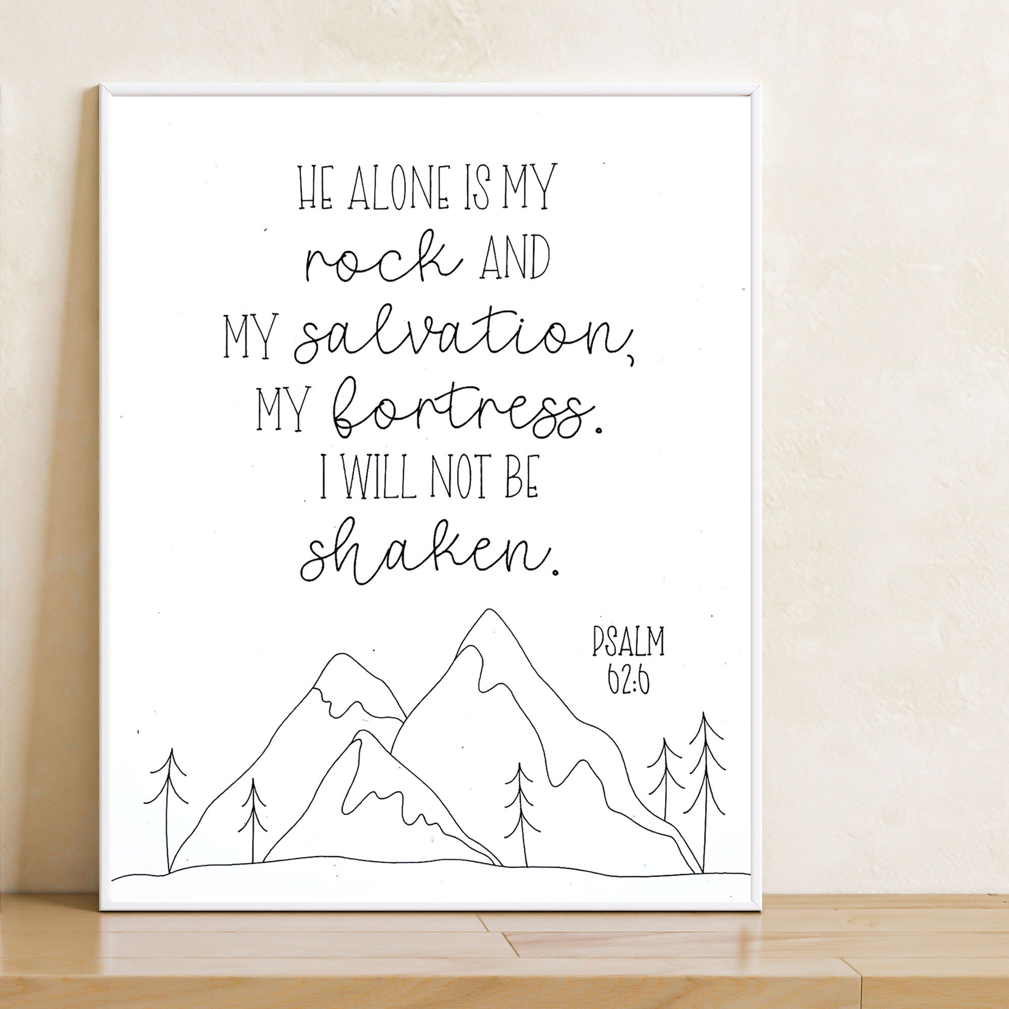Psalm 62:6 I Will Not Be Shaken Mountain Scripture Pen - Etsy