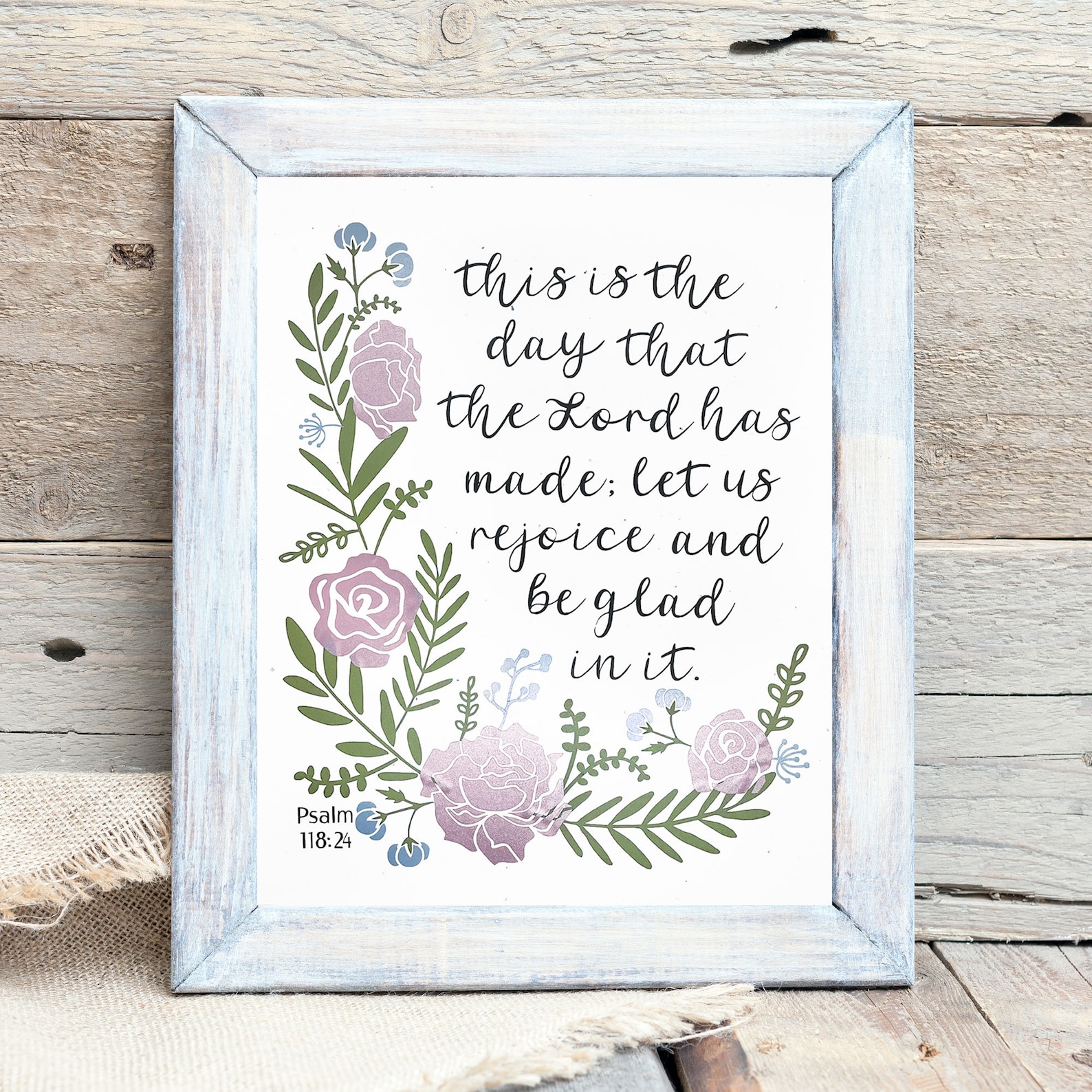 This is the Day That the Lord Has Made, Psalm 118:24, Floral Bible ...