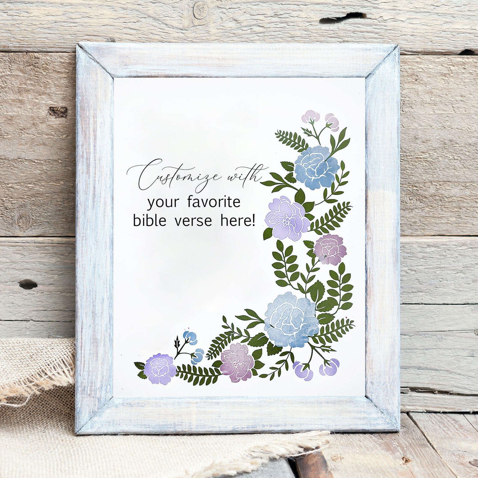 Personalized Christian Gift, Colorful Florals, Custom Bible Verse Vinyl ...