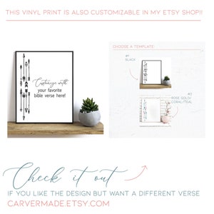 Psalm 31:24, Be Strong and Take Heart, Arrow Design, Bible Verse Vinyl ...