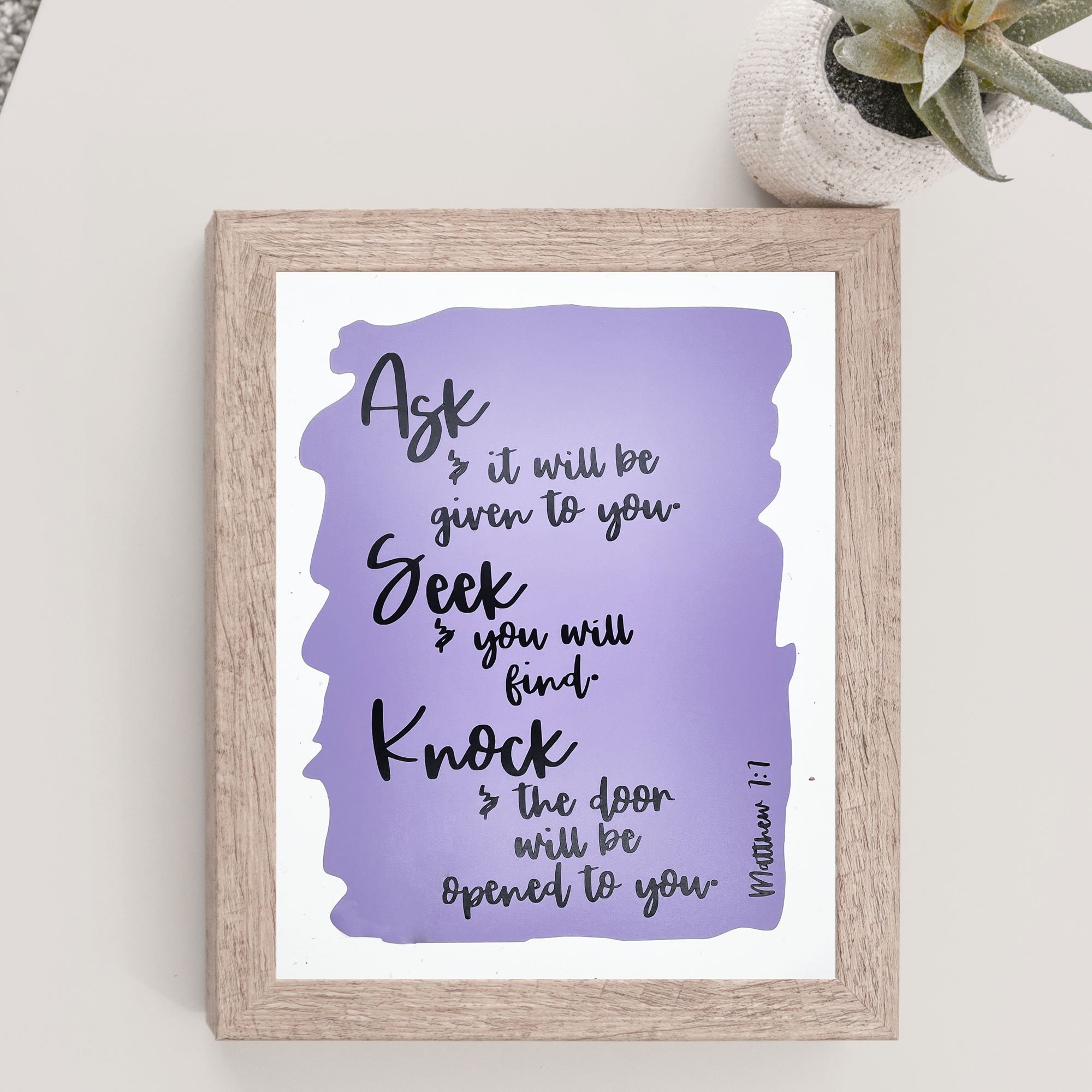 Matthew 7:7 Ask and It Will Be Given Bible Verse Vinyl - Etsy
