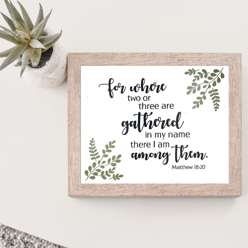 Verse Matthew 18 20 - Etsy