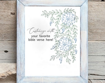 Custom Bible Verse Print Personalized Christian Gift Pick | Etsy