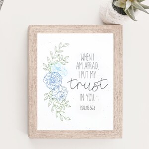 Psalm 56:3 When I Am Afraid Trust in You Bible Verse Pen - Etsy