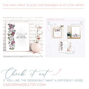 1 John 4:19, We Love Because He First, Rose Design, Bible Verse Vinyl ...