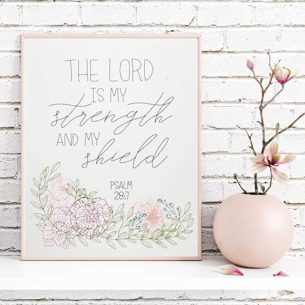 Psalm 28 7 - Etsy