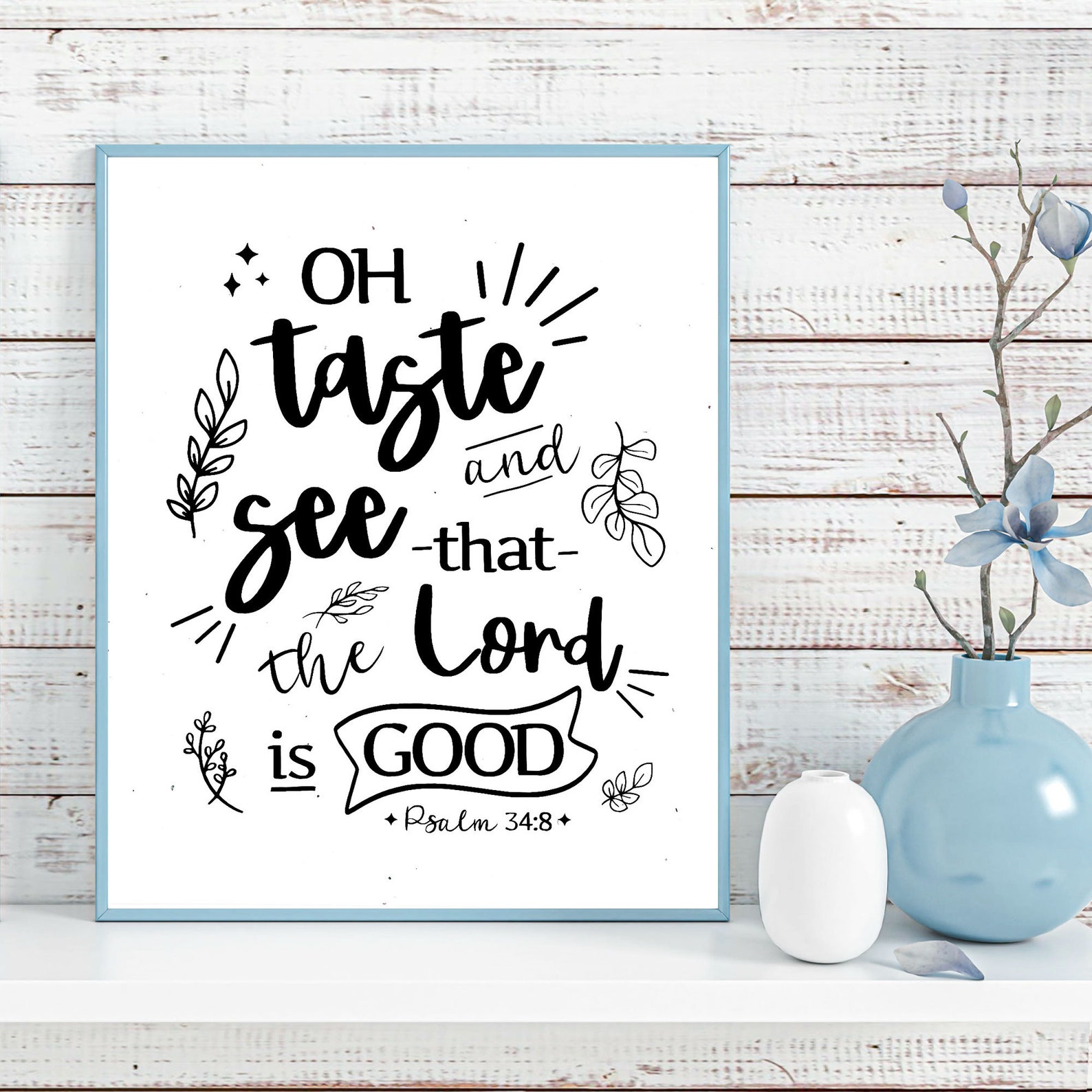 Oh Taste and See That the Lord is Good Psalm 34:8 Minimalist - Etsy