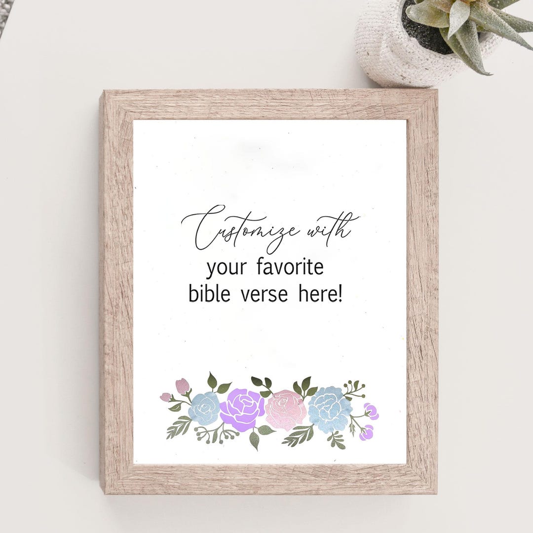 Custom Favorite Bible Verse Vinyl Print, Personalized Christian Gift ...