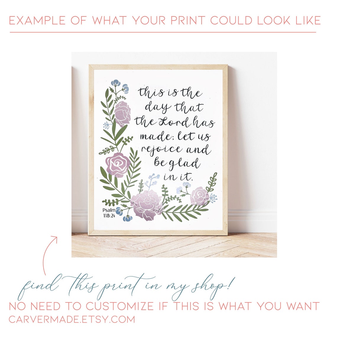 Custom Favorite Bible Verse Vinyl Print Personalized | Etsy