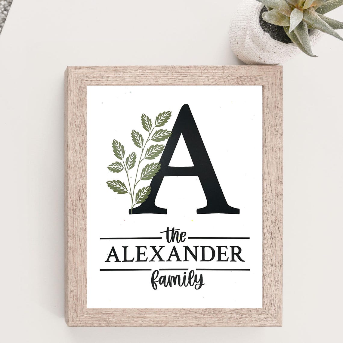 Custom Family Name Print Set, Personalized Bible Verse Vinyl Print ...