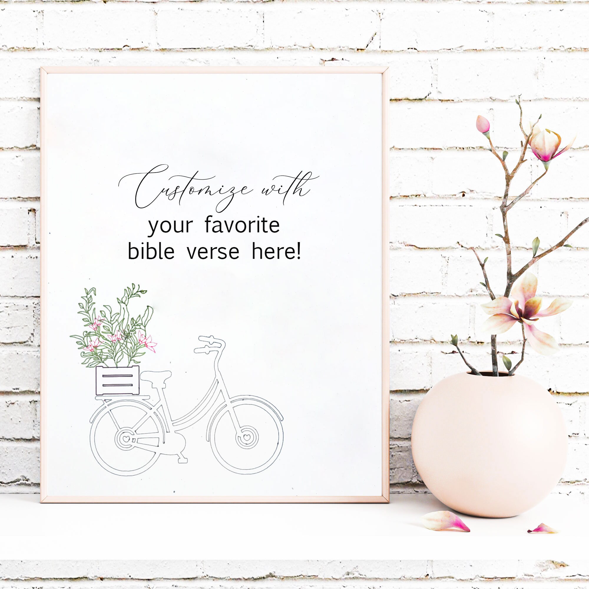 Custom Bible Verse Print, Personalized Christian Gift, Pick Your ...
