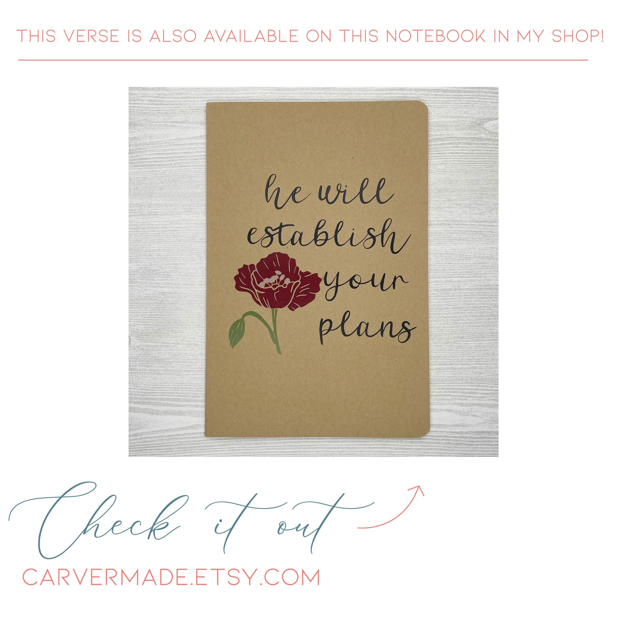 Proverbs 16:3, Red Poppy Bible Verse Pen Print, Commit to the Lord ...