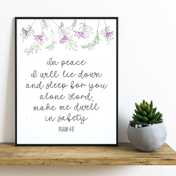 Psalm 4 8 - Etsy