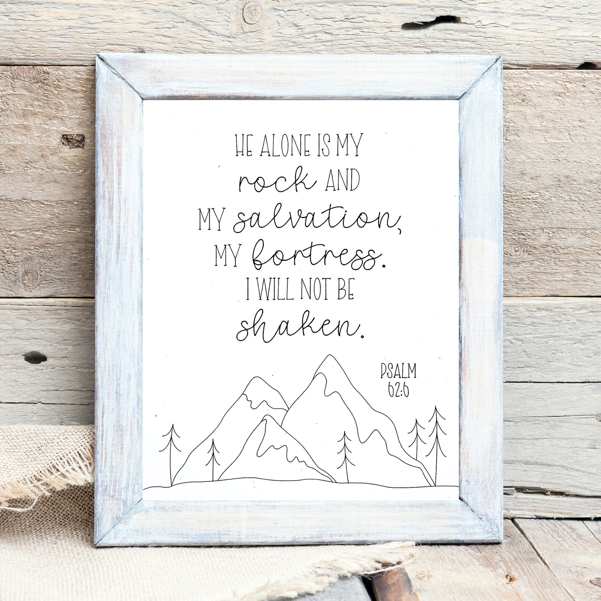 Psalm 62:6 I Will Not Be Shaken Mountain Scripture Pen - Etsy