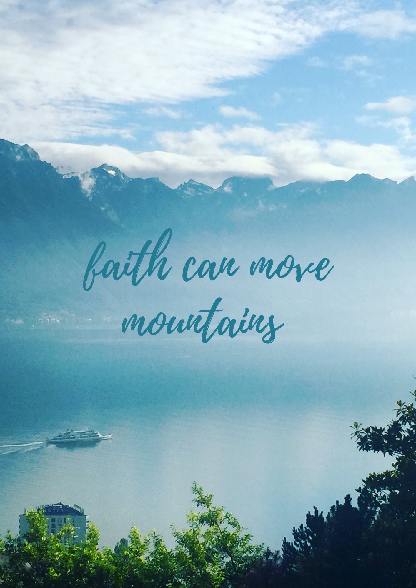 Blue Christian Wall Collage - Etsy