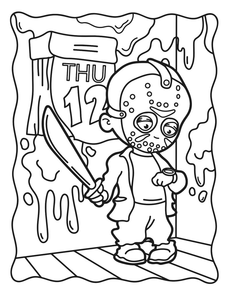 Creepy Chibi Cute Horror Coloring Book 20 Unique Coloring Pages For