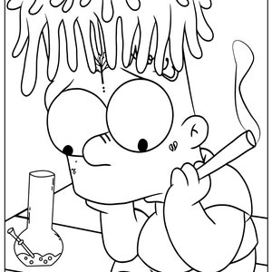 90s Cartoon Stoner Coloring Pages: Full of Psychedelic Trippy - Etsy