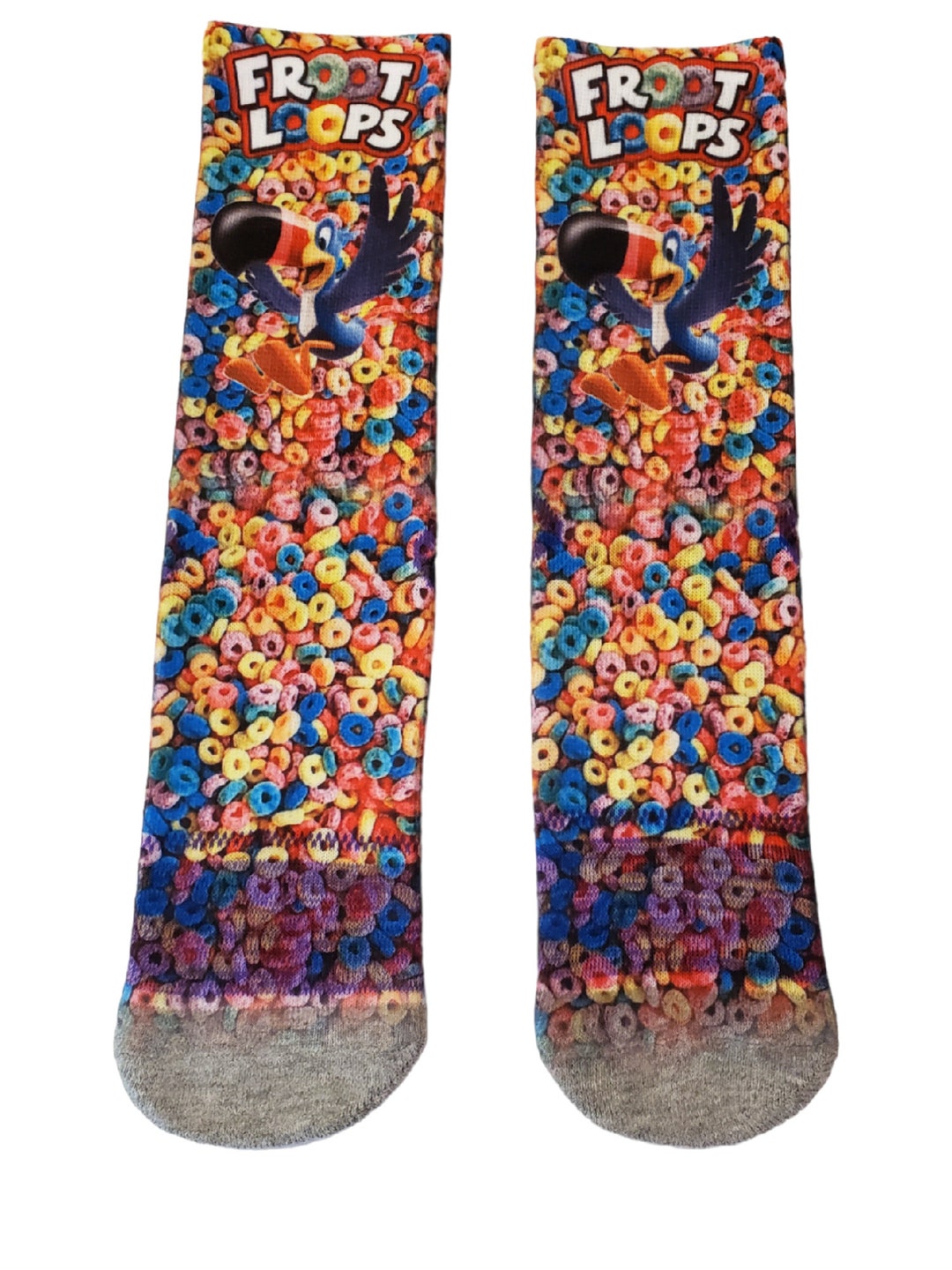 Froot Loops Cereal Themed Custom Toddler Medium Socks Size - Etsy
