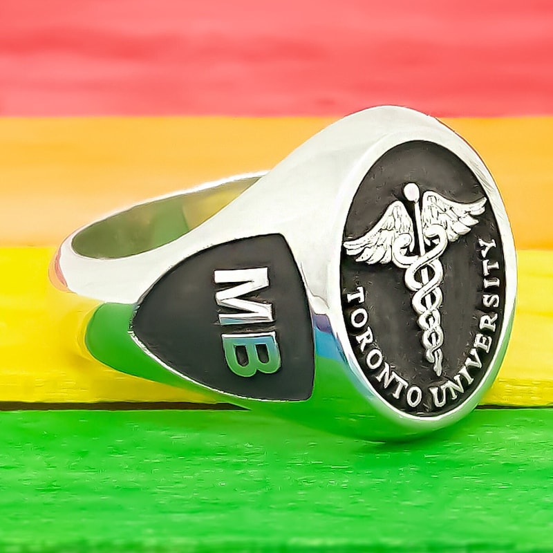 Mens Gold Logo Ring - Etsy