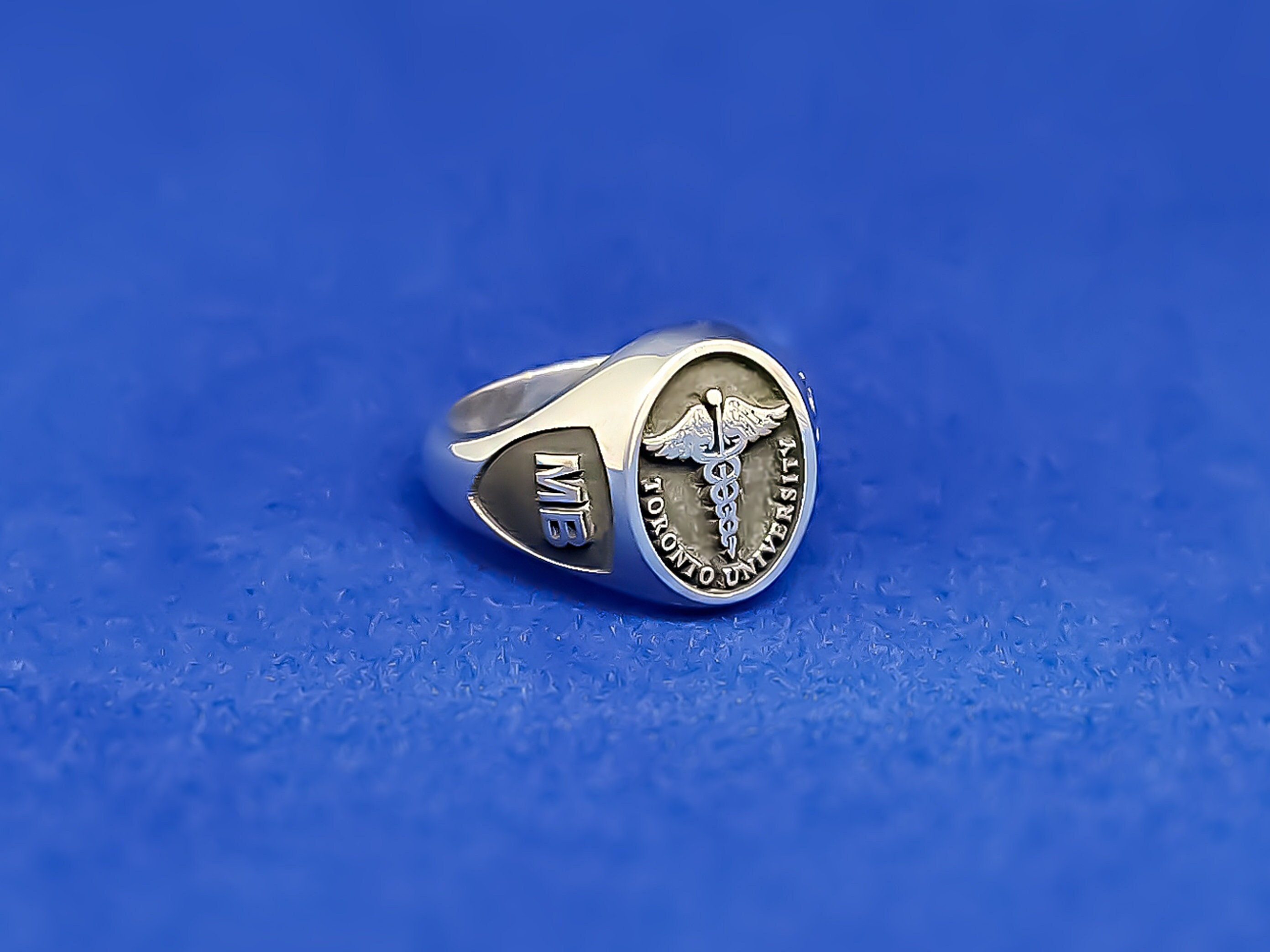 University Ring and Silver Class Ring Graduation Gifts School | Etsy