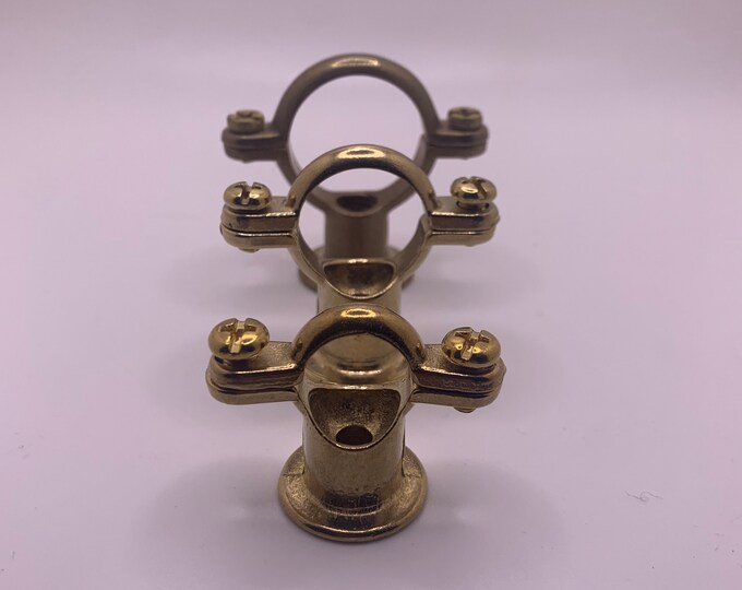 Solid Brass Pipe Mount Fixing Bracket | Steam Punk | Industrial ...
