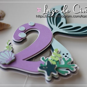 Mermaid Cake Topper SVG | Under the Sea - Girls - Birthday - Party ...