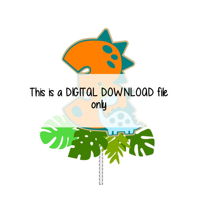 Dinosaur Cake Topper Dxf Dinosaur Cake Topper SVG Dinosaur - Etsy UK