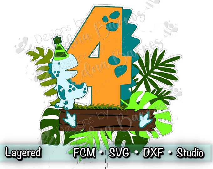 Dinosaur Party Cake Topper - Cake Topper Party Decor -boy Birthday ...
