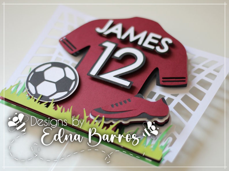 Football Cake Topper Svg | Soccer Topper Svg | Sports Themed Birthday ...