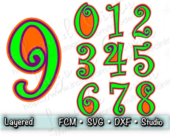 Layered Numbers SVG Numbers Layers Age Birthday - Etsy UK