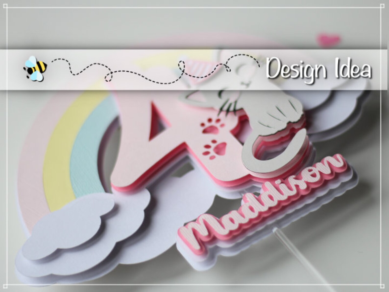 Cat Cake Topper Svg | Kitty Cake Topper Svg | Cat Themed - Birthday ...