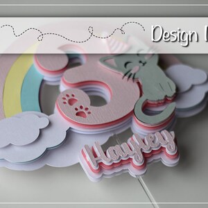 Cat Cake Topper Svg | Kitty Cake Topper Svg | Cat Themed - Birthday ...