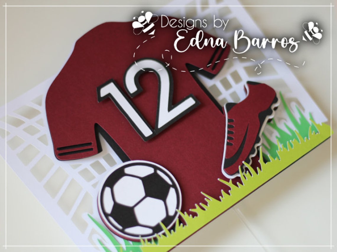 Football Cake Topper Svg | Soccer Topper Svg | Sports Themed Birthday ...