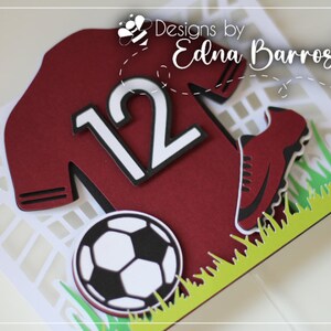 Football Cake Topper Svg | Soccer Topper Svg | Sports Themed Birthday ...
