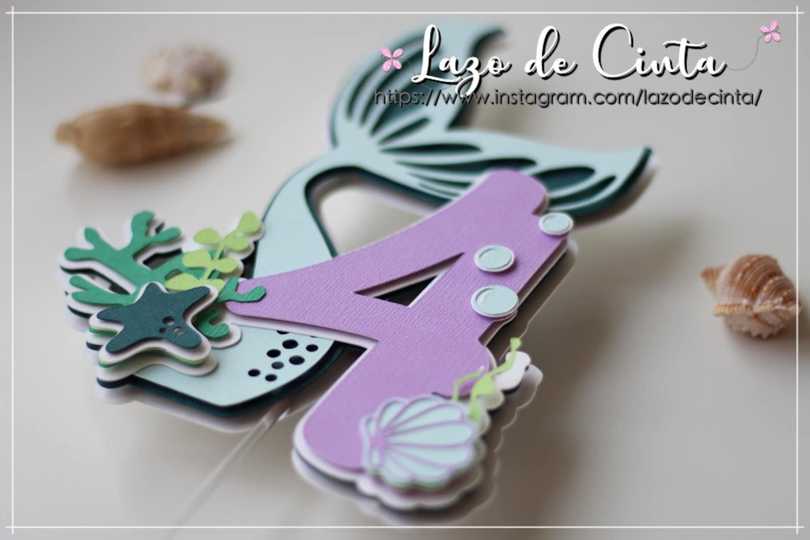 Mermaid Cake Topper SVG Girls Under the Sea Birthday Party Celebration ...