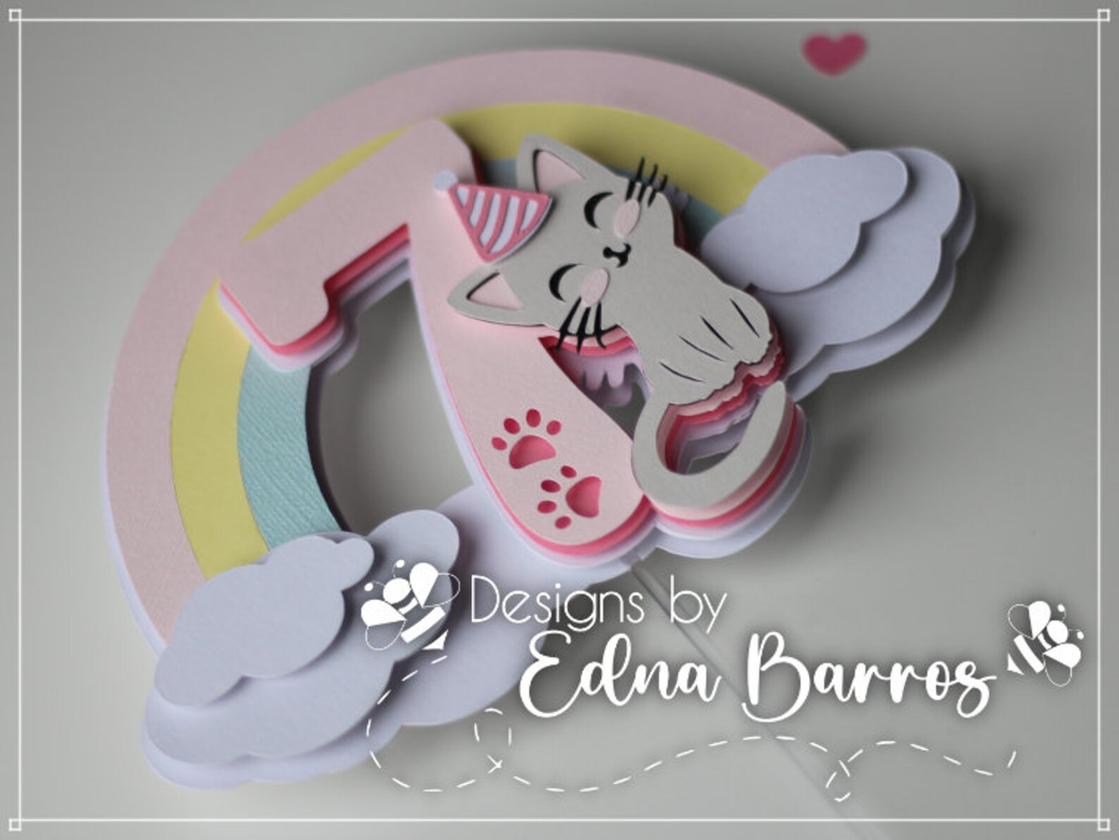 Cat Cake Topper SVG | Cat Themed - Kids - Birthday - Party ...