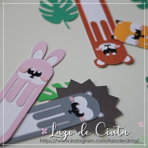 Cute Forest Animals Bookmark SVG | Kids - School - Birthday - Party Bag ...