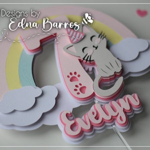 Cat Cake Topper SVG | Cat Themed - Kids - Birthday - Party ...