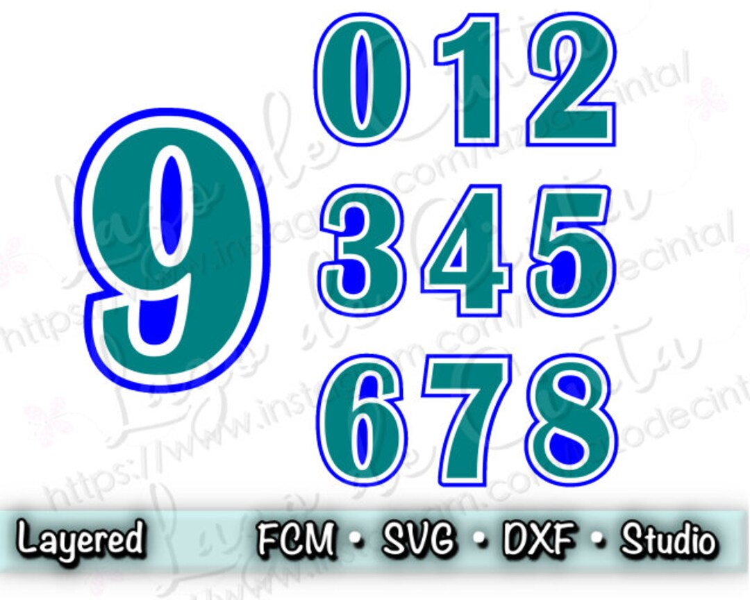 Layered Numbers SVG | Numbers - Layers - Age - Birthday - Party ...