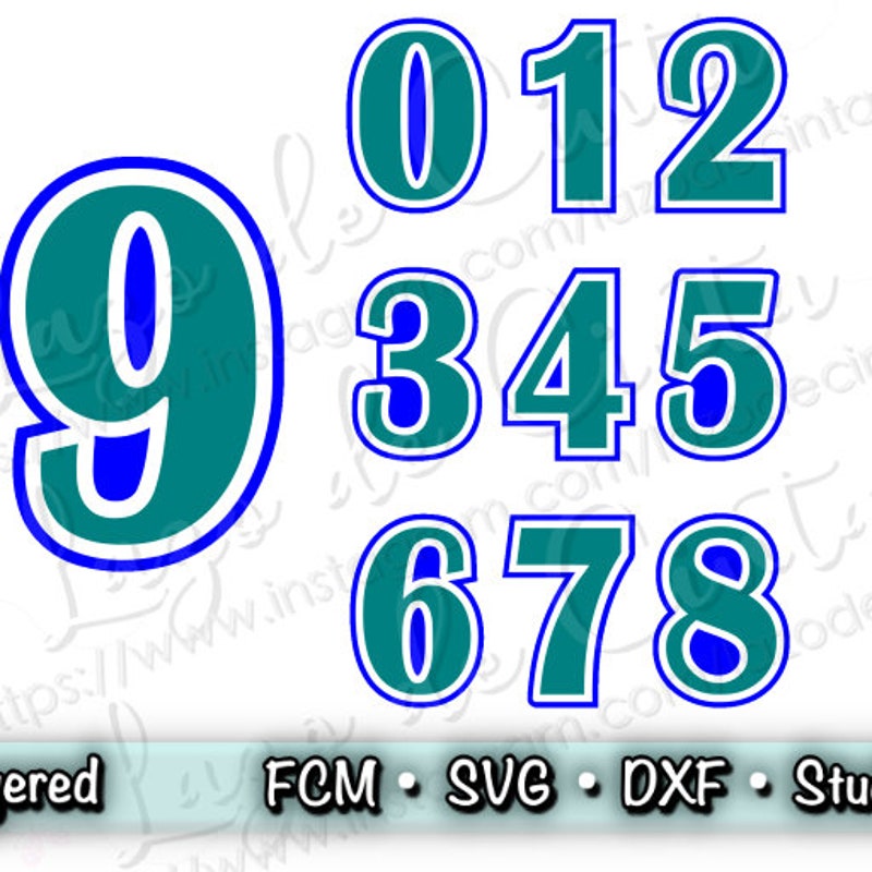 Layered Numbers Svg - Etsy