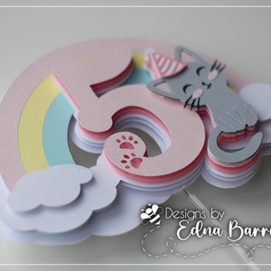Cat Cake Topper Svg Kitty Cake Topper Svg Cat Themed Birthday Party ...