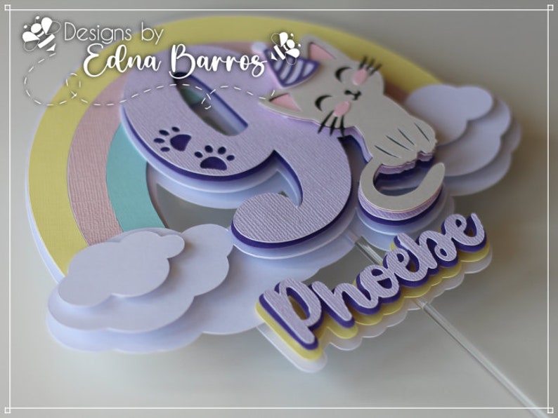Cat Cake Topper SVG | Cat Themed - Kids - Birthday - Party ...