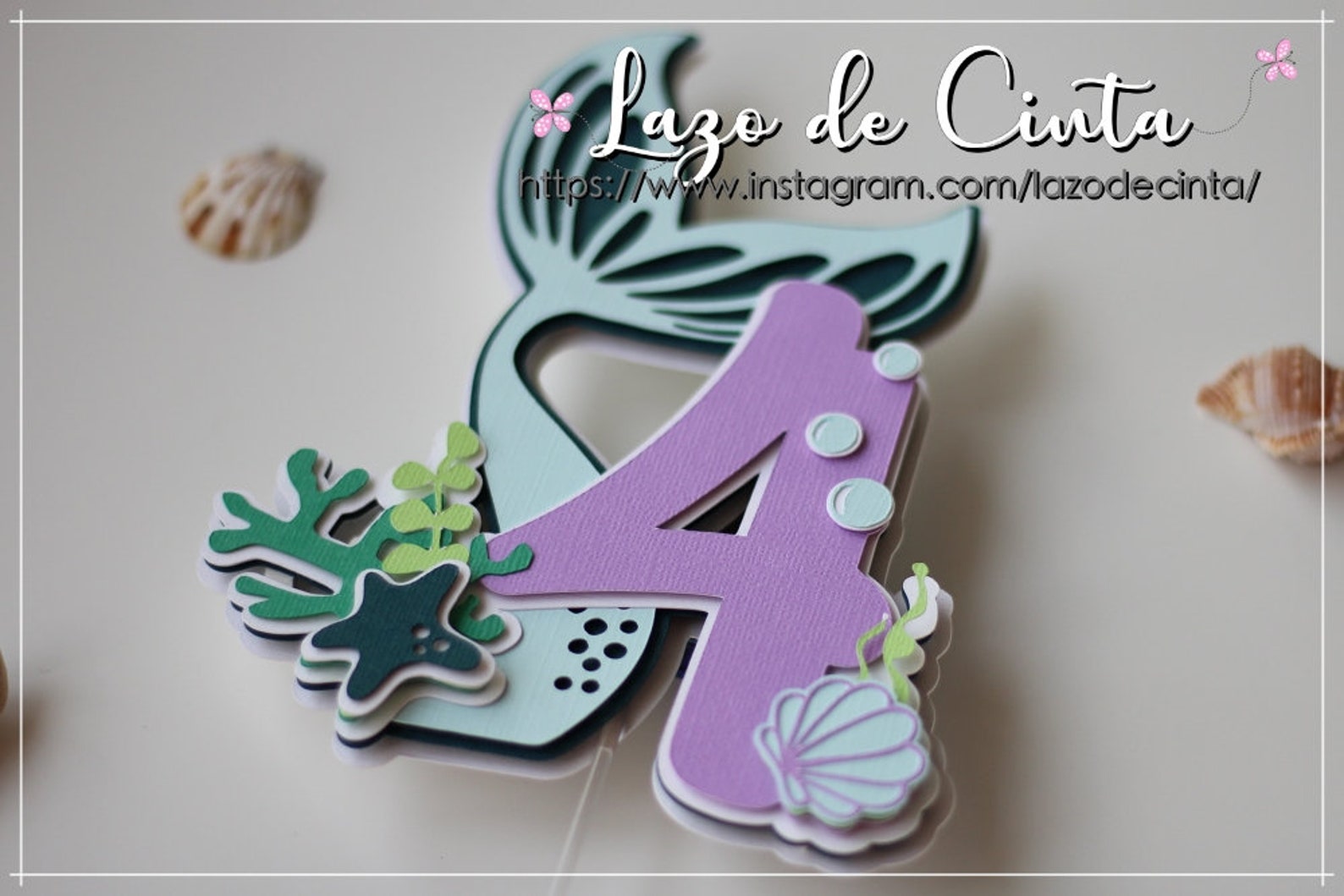Mermaid Cake Topper SVG Girls Under the Sea Birthday Party Celebration ...