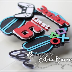 Gamer Birthday Cake Topper Svg | Video Game Topper Svg | Gamer Themed ...