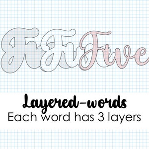 Layered Numbers One to Five Svg | Numbers SVG | Numbers - Layers - Age ...