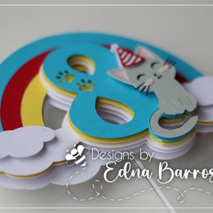 Cat Cake Topper SVG | Cat Themed - Kids - Birthday - Party ...