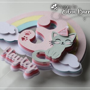 Cat Cake Topper Svg | Kitty Cake Topper Svg | Cat Themed - Birthday ...