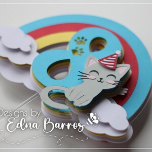Cat Cake Topper SVG | Cat Themed - Kids - Birthday - Party ...