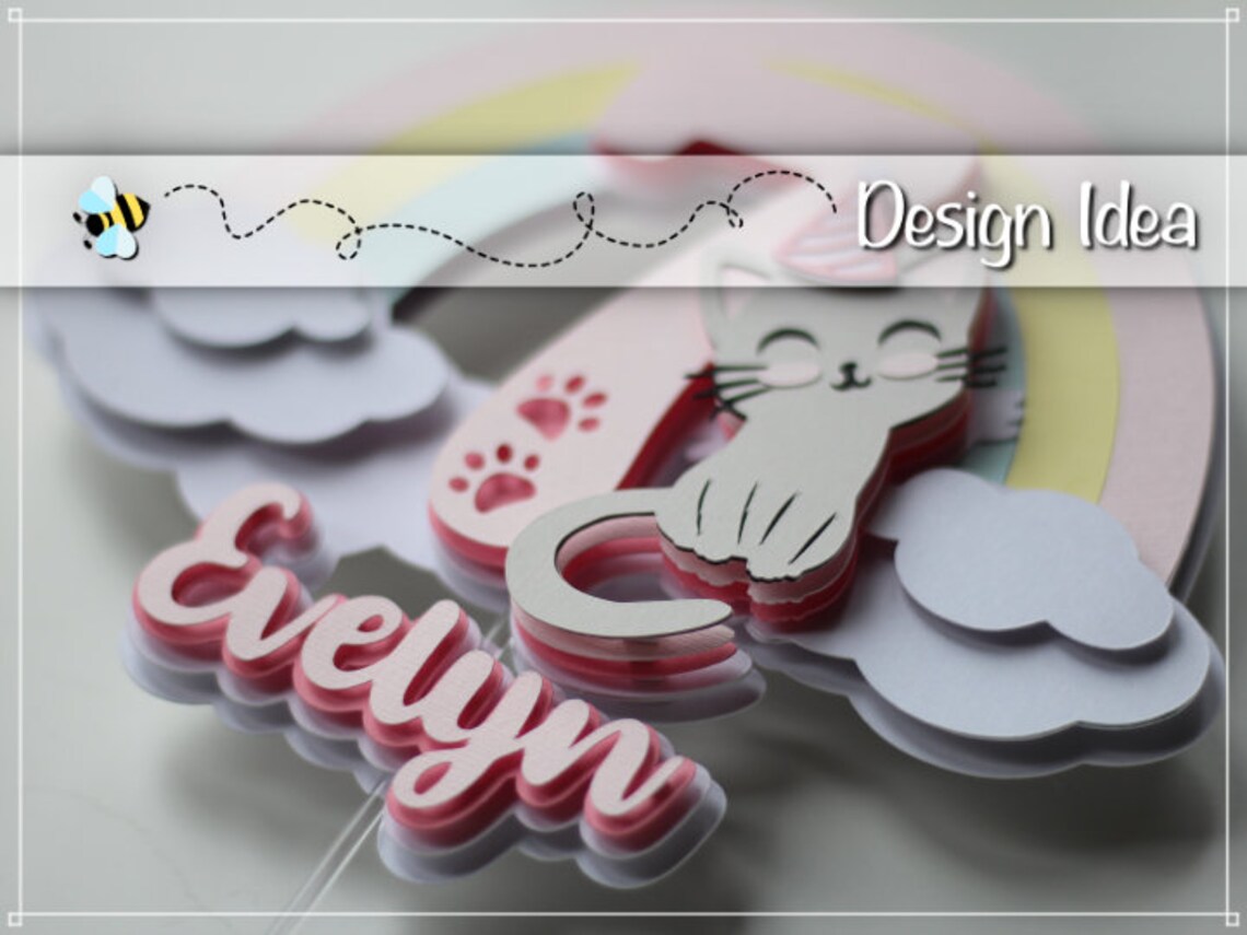Cat Cake Topper SVG | Cat Themed - Kids - Birthday - Party ...