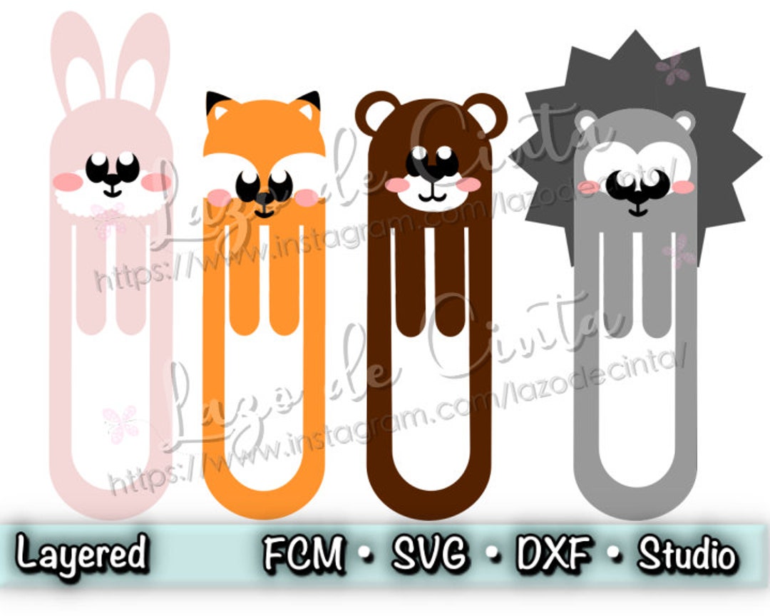 Cute Forest Animals Bookmark SVG | Kids - School - Birthday - Party Bag ...